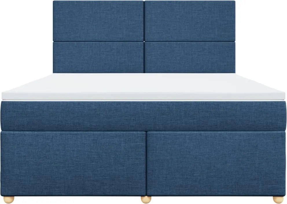 Box spring postel s matrací modrá 180x200 cm textil 3291358