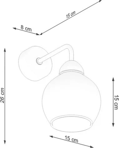 Nástěnné svítidlo SOLLUX ALINO 1 černé E27 1x60W bez žárovky SL.1139