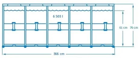 INTEX METAL FRAME POOLS Bazén 366 x 76 cm 28212NP