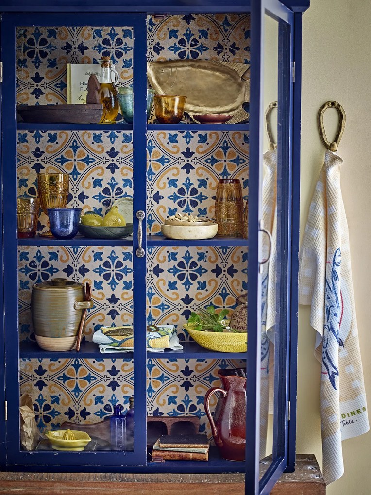 BLOOMINGVILLE Kabinet HAZEM modrý 122x81 cm