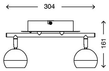 Briloner 2040-022 - LED RGB Stmívatelné bodové svítidlo 2xLED/3,3W/230V + DO