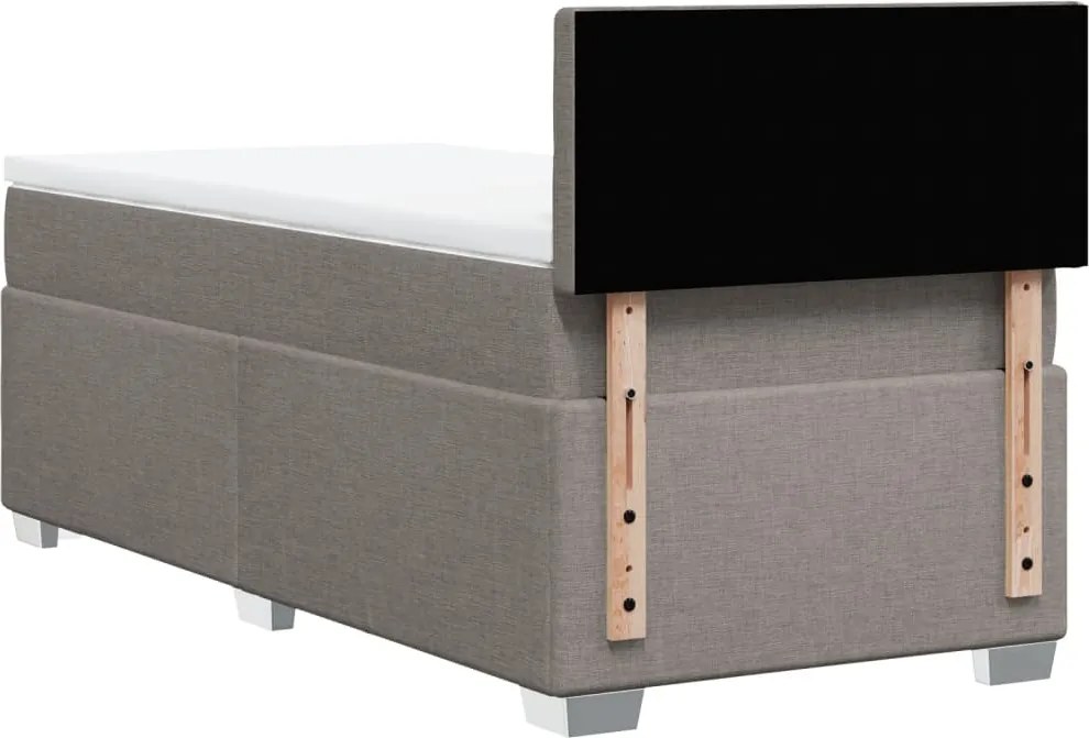 Box spring postel s matrací taupe 90x200 cm textil 3285789