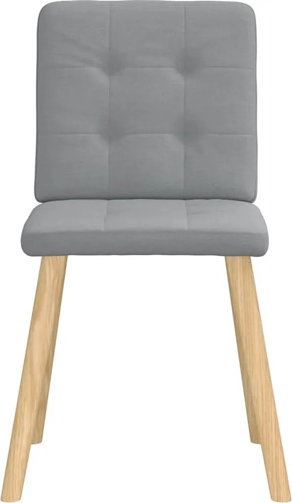 Jídelní židle 6 ks světle šedé textil 3315438