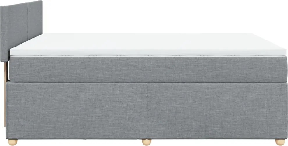 Box spring postel s matrací světle šedá 160 x 200 cm textil 3286724