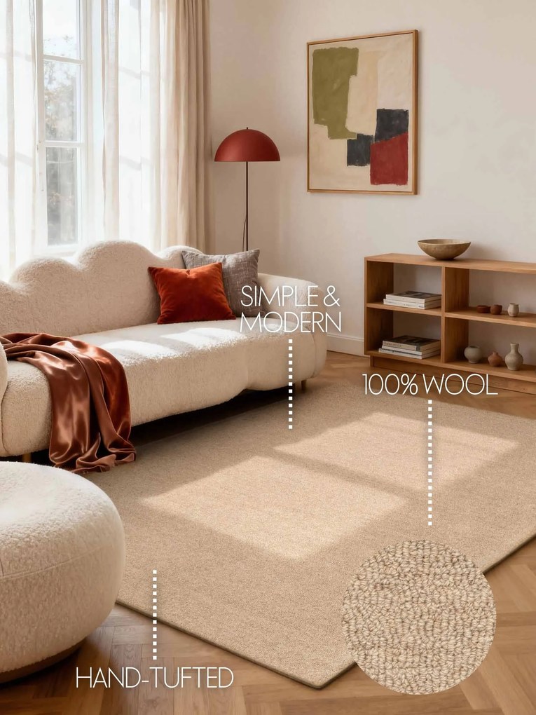 ELLE Decoration, Kusový koberec Puristic Knots 106320 Beige z kolekce Elle, 140x200, béžová, ložnice