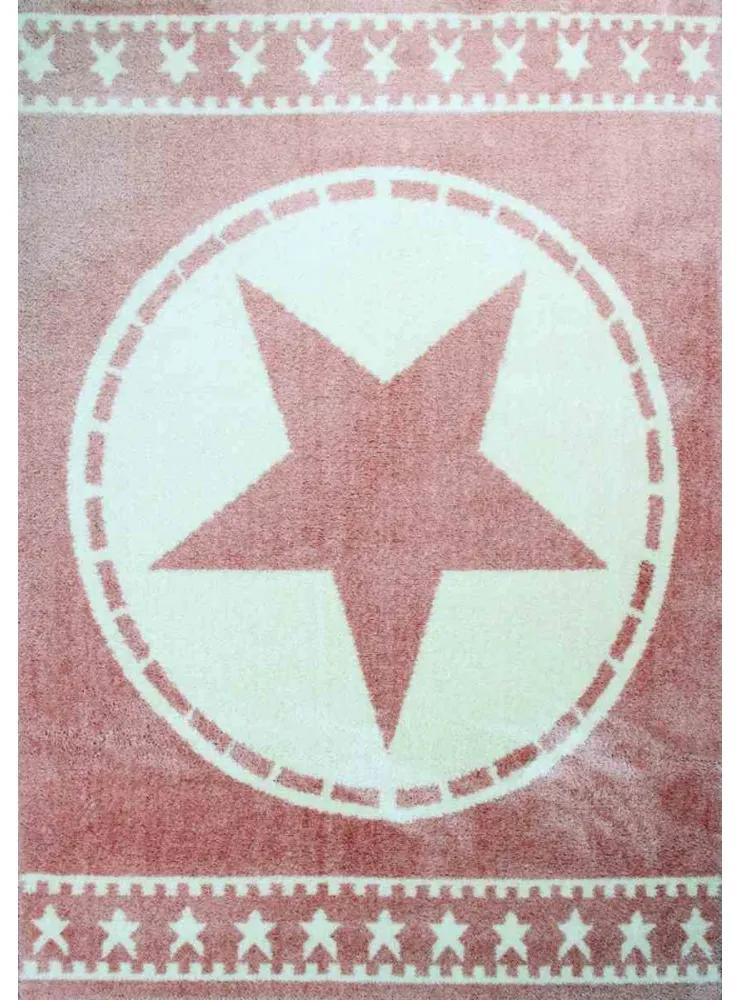 Kusový koberec Hvězda růžový, Velikosti 120x160cm