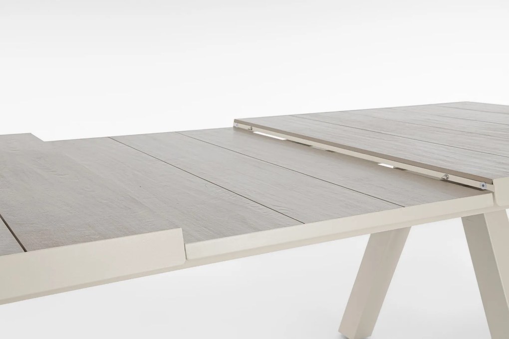 BIZZOTTO Rozkládací zahradní stůl KRION 205-265x103 cm světlý