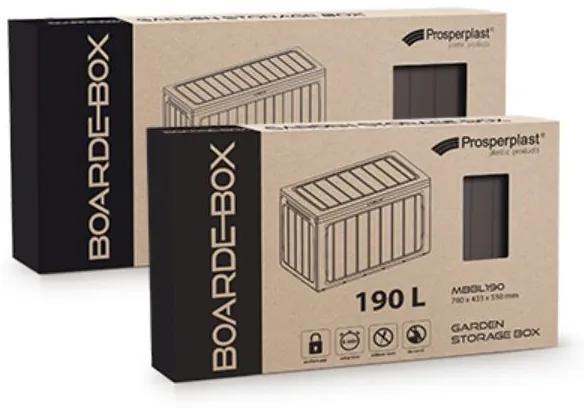 Zahradní box BOARDEBOX 280 l - tmavě hnědá 116 cm PRMBBL280-440U