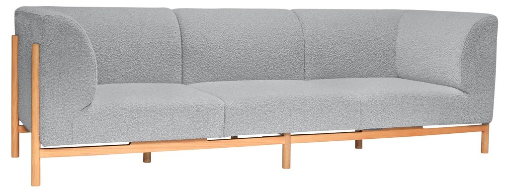 Hübsch Třímístná pohovka MOMENT šedá 257 cm 21703