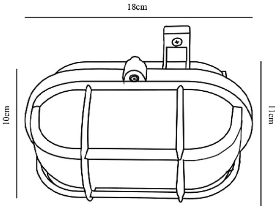 Nordlux 17051003 Skotlampe, venkovní nástěnné svítidlo, 1x60W, plast, černá, IP44, průměr 18cm