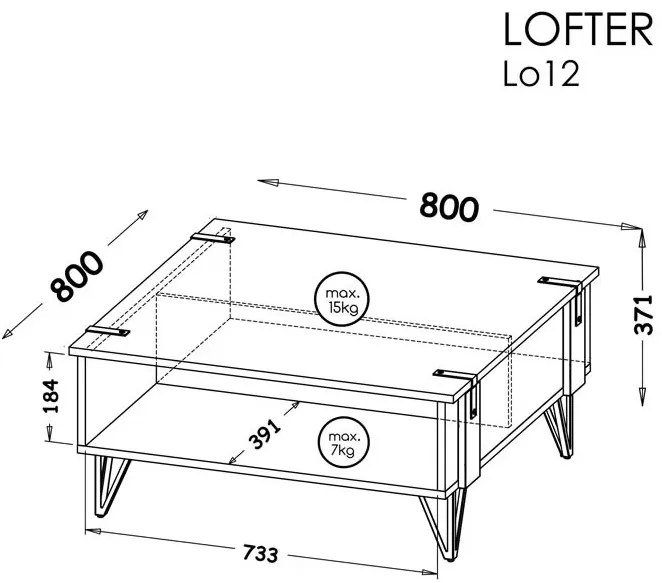 Dolmar Konferenční stolek Lofter LO12
