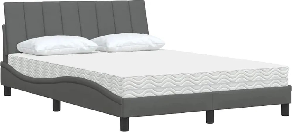Postel s matrací Hanko tmavě šedá 120 x 200 cm textil 3310518