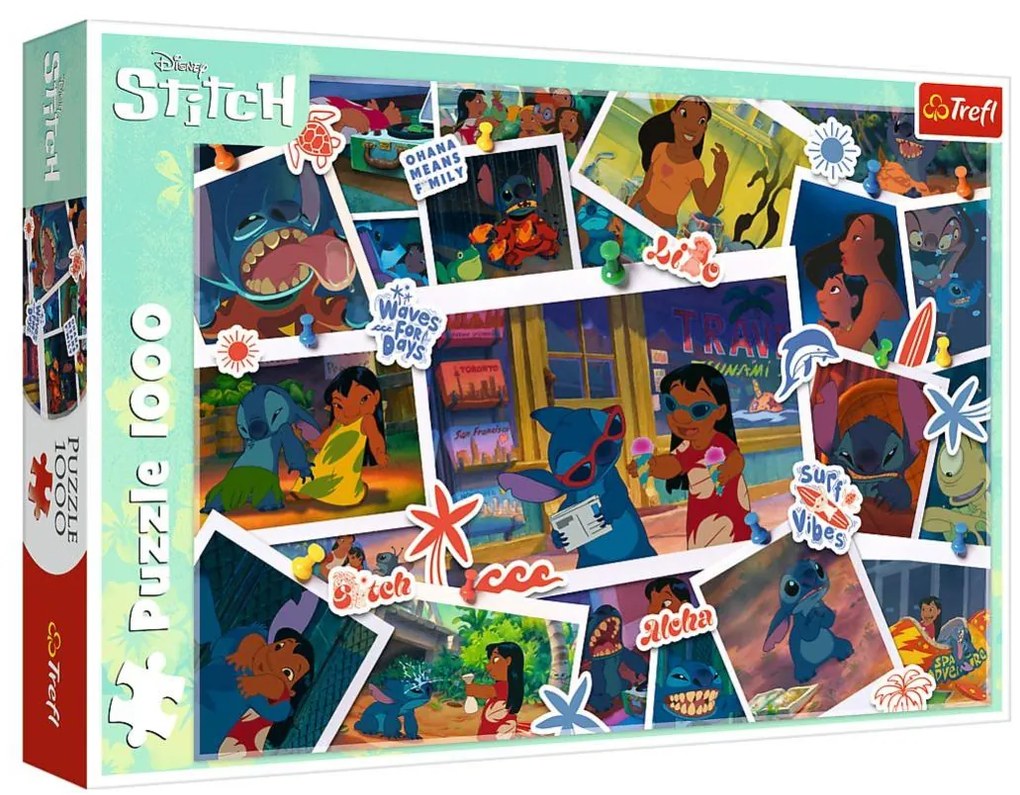 Puzzle Lilo&Stitch - Sladké vzpomínky 1000 dílků 68,3x48cm v krabici 40x27x6cm