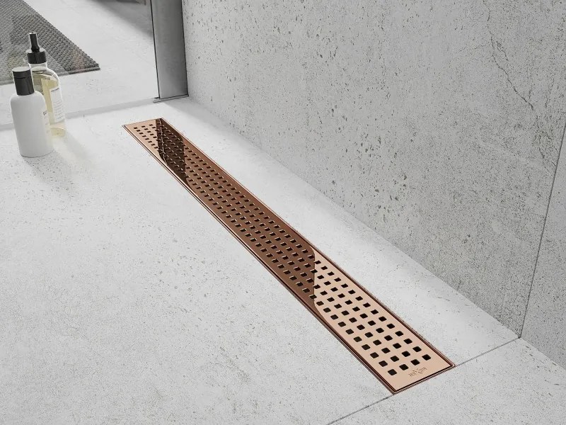 Mexen Flat M08 krytka pro liniový odtok 50 cm, růžové zlato - 1625050