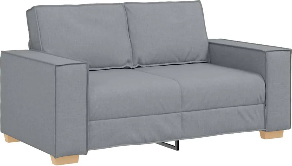 2dílná sedací souprava s poduškami světle šedá textil 3324691