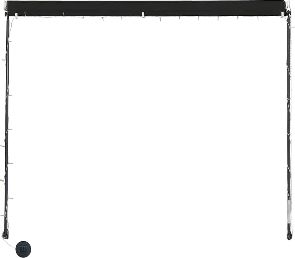 Zatahovací markýza s LED světlem 350 x 150 cm antracitová 145919