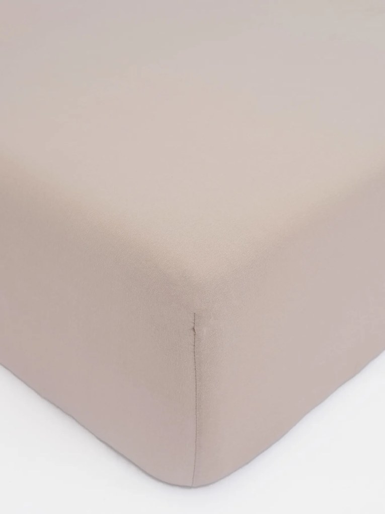 MK Lůžkoviny Jersey prostěradlo Classic 180 x 200 cm – cappuccino