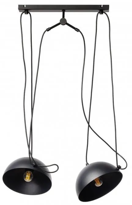 T-BIS Černé závěsné světlo EYE 2 Black/2x E27