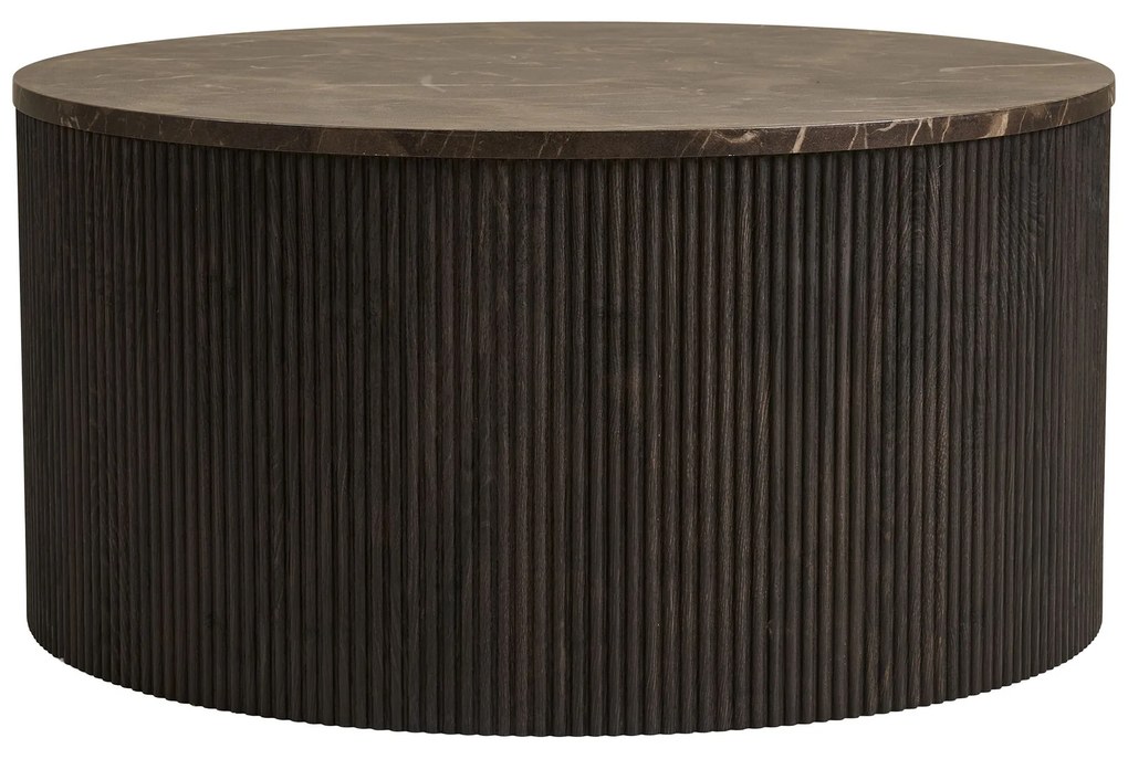 House Nordic Konferenční stolek ROTA hnědý mramor ø80 cm