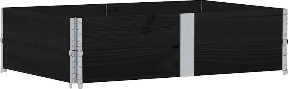 Zahradní truhlík černý 150 x 100 cm masivní borové dřevo 3295416