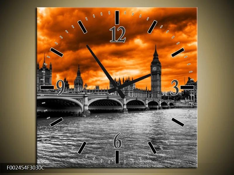 Obraz Londýna s oranžovou oblohou (30x30 cm), 40 dalších rozměrů