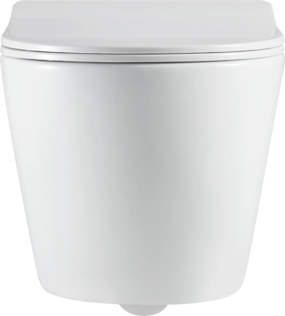 Invena Limnos, závěsná WC mísa se Swirlflush 490x370x360 mm + toaletní sedátko s pomalým zavíráním, bílá, INV-CE-93-001-L