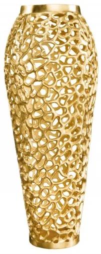 Noble Home Zlatá váza Abstract Leaf 65 cm