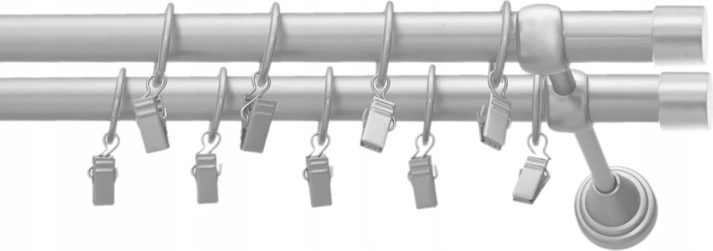 Garnýž dvojitá zlatá stropní lampa 16 mm 300 cm, tiché žabky