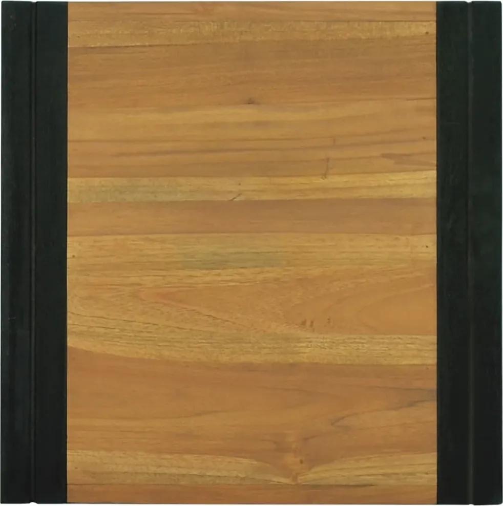 vidaXL Nástěnná koupelnová skříňka 45 x 45 x 35 cm masivní teak [338229] Barva: Hnědo-černá