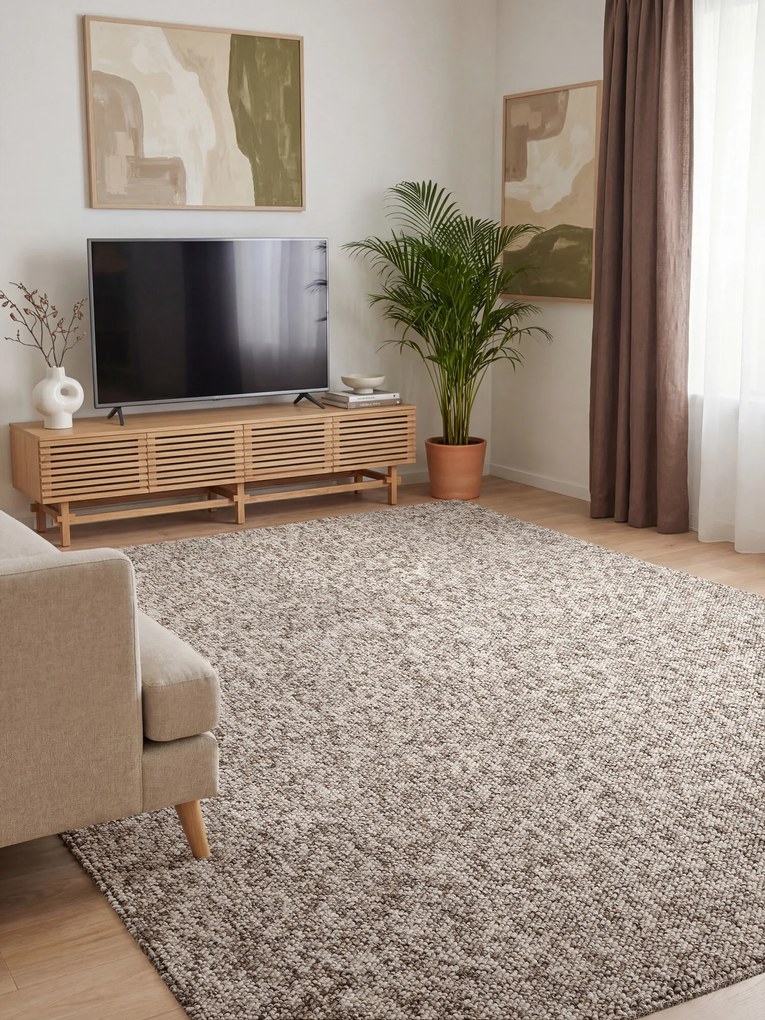 Kusový koberec Wolly Ultra 106229 Taupe z kolekcie Elle, 200x290, hnedá, obývacia izba, ELLE Decoration