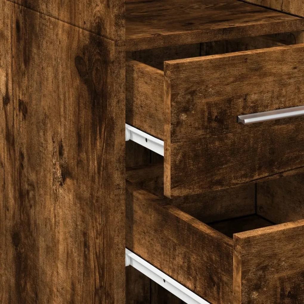 Skříň highboard kouřový dub 50 x 42,5 x 185 cm kompozitní dřevo 3281459