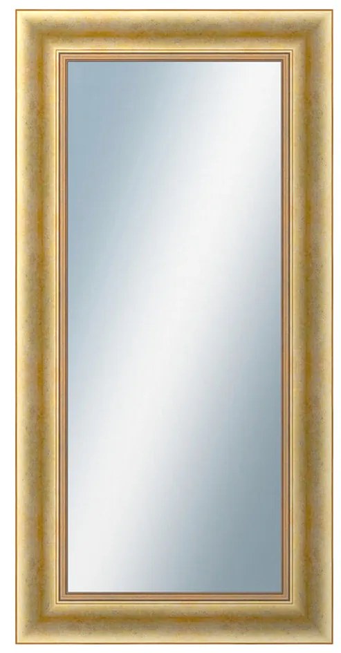 DANTIK - Zarámované zrcadlo - rozměr s rámem cca 50x100 cm z lišty KŘÍDLO velké zlaté patina (2772)