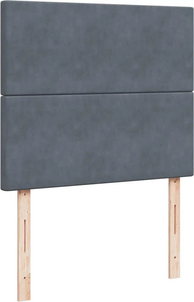Box spring postel s matrací tmavě šedá 120 x 200 cm samet 3293177
