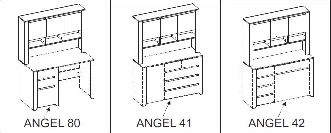 Extom Komoda Angel 41 (dub bílý)