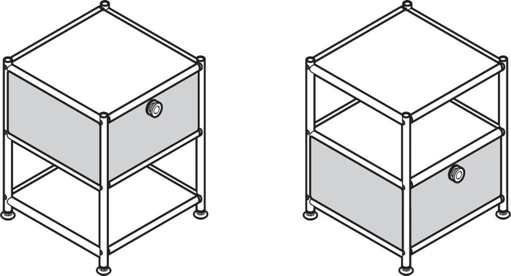 Tchibo - Kovový odkládací stolek »Cn3« s 1 zásuvkou