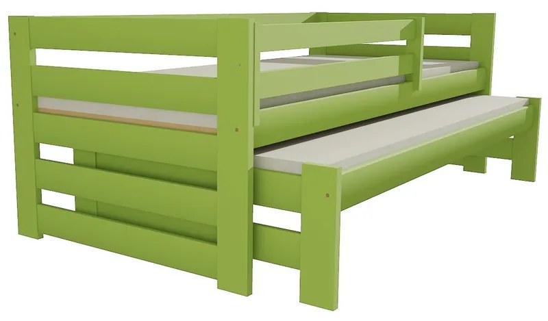 Vomaks Dětská postel s výsuvnou přistýlkou DPV 007 90 x 180 cm netransparentní barva bílá