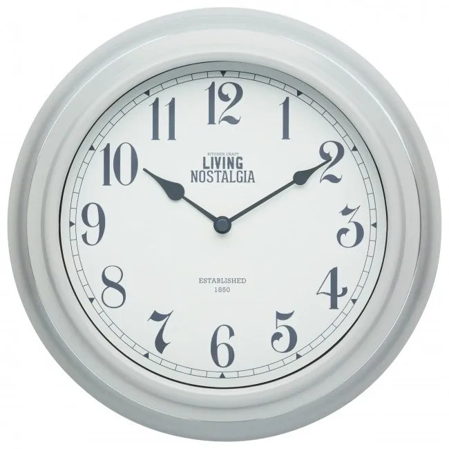 Nástěnné hodiny šedé 25,5 cm