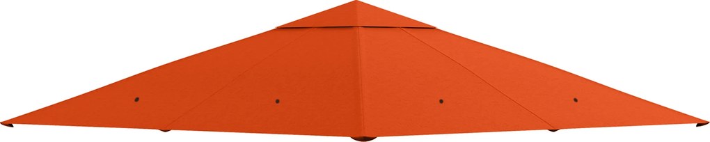 Outsunny náhradní střešní kryt altánu z polyesteru 2,98 x 2,95 m v oranžové barvě pro zahradní altán