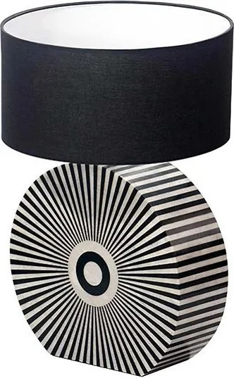 Designová stolní lampa Ilissa 62 cm černo-bílá