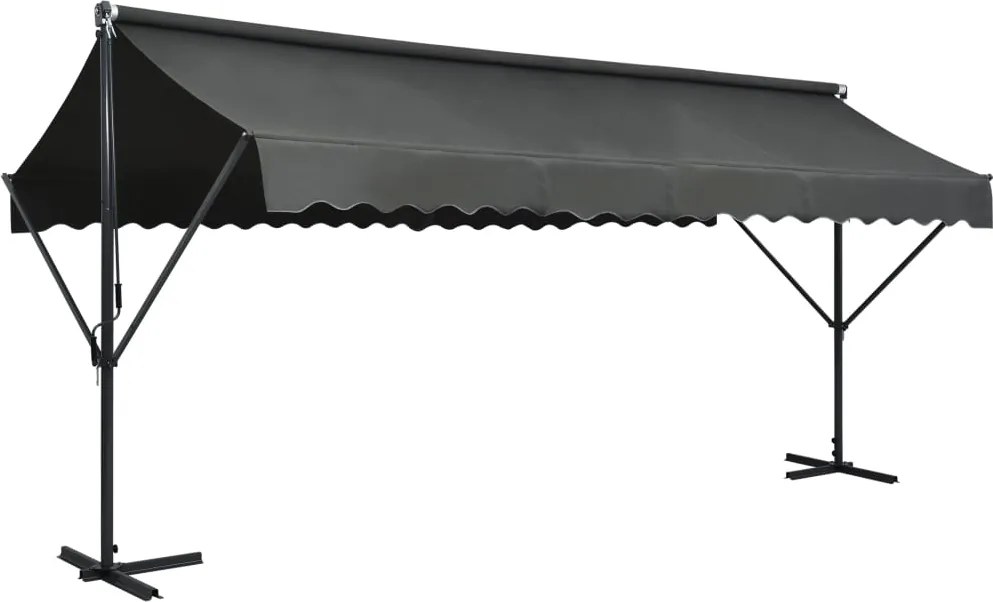 Volně stojící markýza 500 x 300 cm antracitová 145887