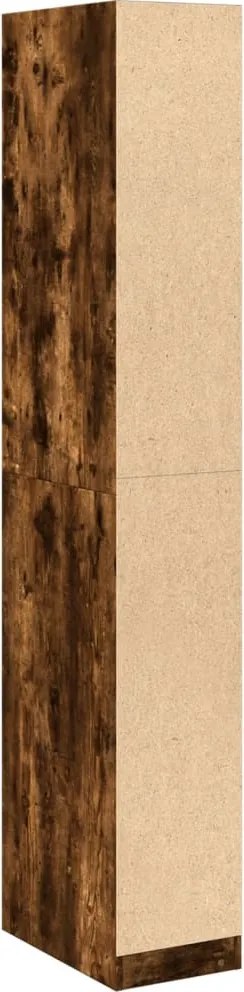 Šatní skříň kouřový dub 30 x 50 x 200 cm kompozitní dřevo 3307706