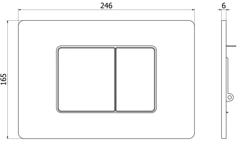 Mexen Tex 05, splachovací tlačítko z nerezavějící oceli, lesklý chrom, 6105-03