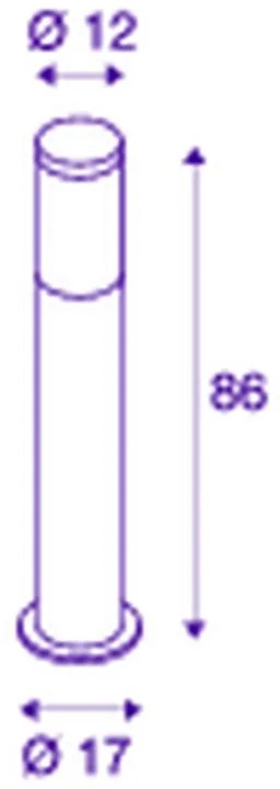 SLV 231595 F-Pol, sloupkové svítidlo do exteriéru, 1x24W E27, antracit, výška 86cm, IP54