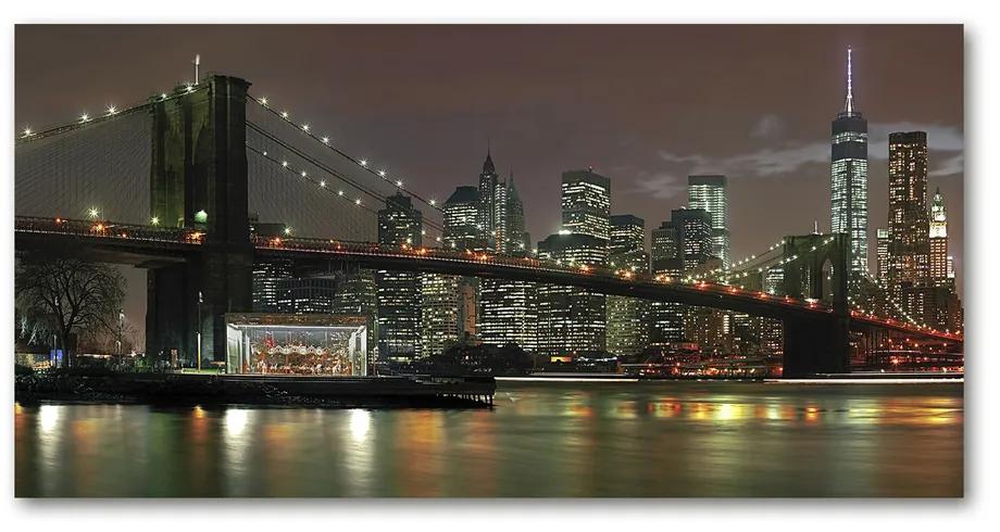 Wallmuralia Foto obraz akrylové sklo New York noc 120x60 cm