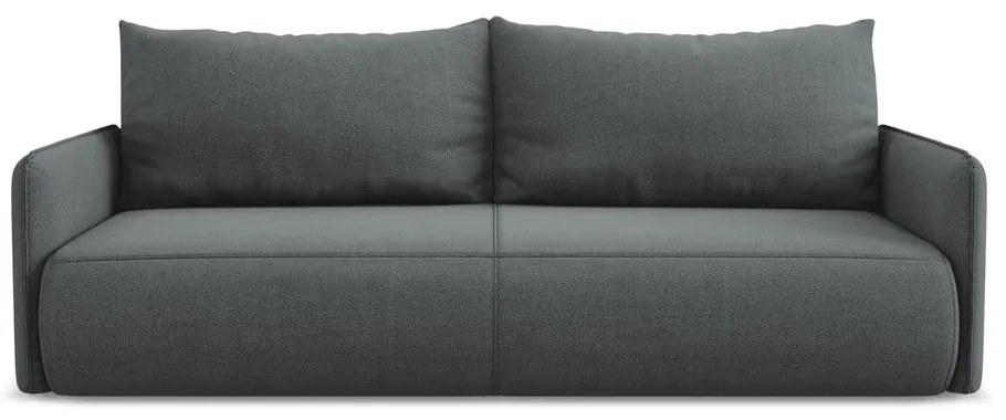 Šedá rozkládací/s úložným prostorem pohovka 216 cm Nanea – Makamii