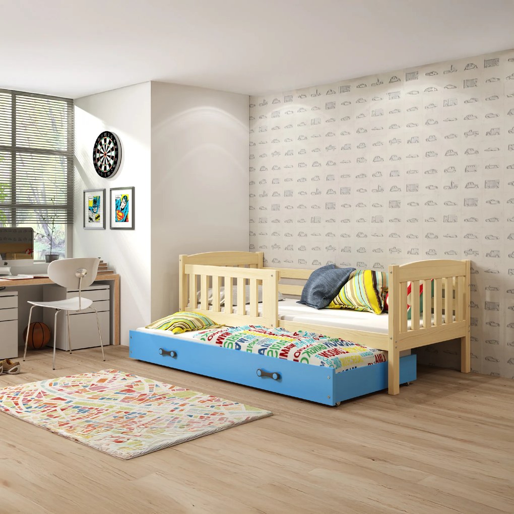SMB Dětská postel s přistýlkou JAKE 2, 90x200 cm Dekor: Grafit, Barva šuplíku: Grafit