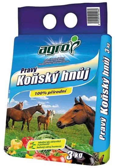 Pravý koňský hnůj AGRO 3kg