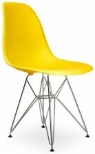 Židle DSR, žlutá (Chrom)