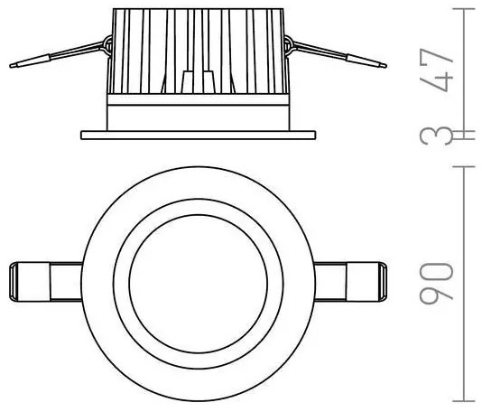 RED -Design Rendl-R12716- LED Koupelnové podhledové svítidlo TOLEDO 8W/230V IP44
