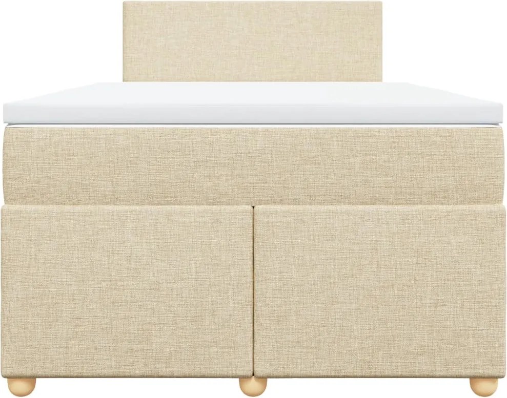 Box spring postel s matrací krémová 120x200 cm textil 3288945